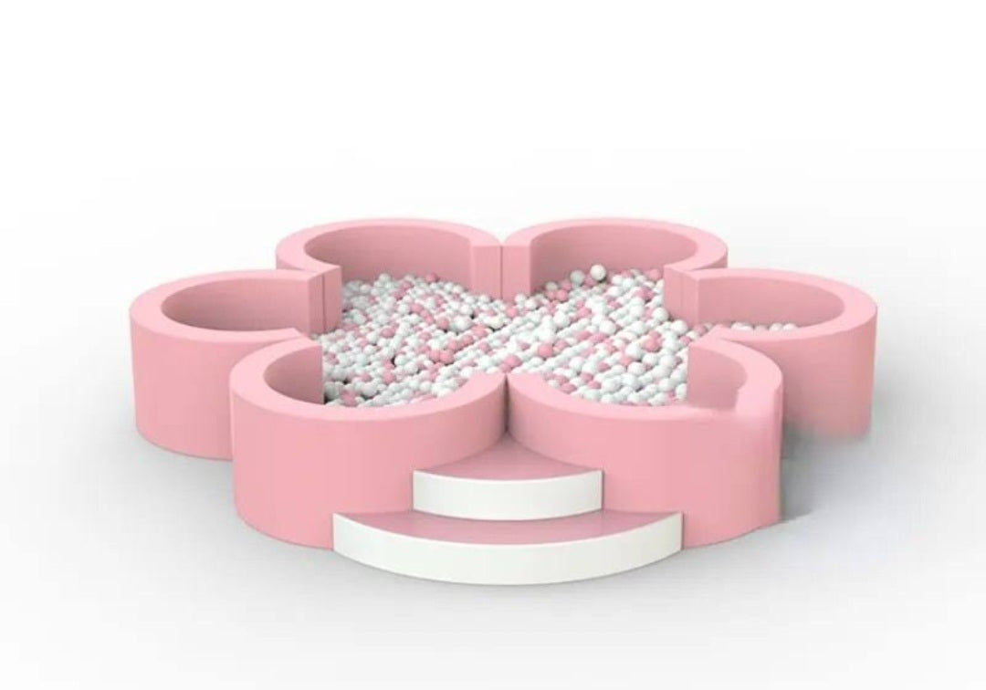 Pink flower softplay ball pit – Design By Ange Party Hire and Event Styling